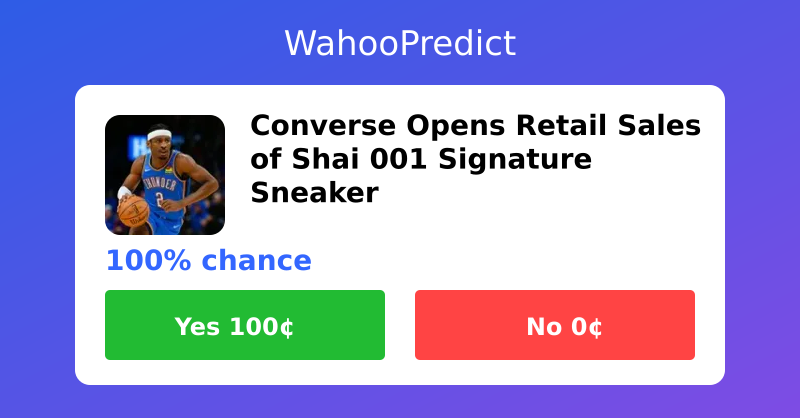 Converse Opens Retail Sales of Shai 001 Signature Sneaker - Predict on ...