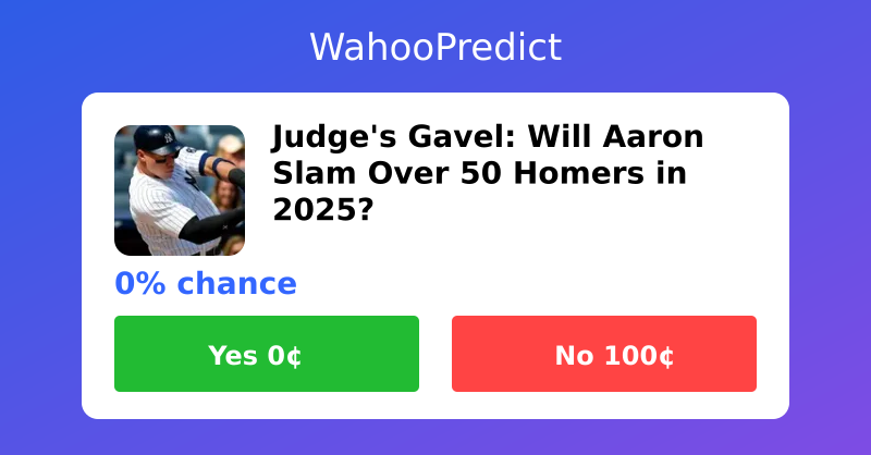 Judge's Gavel: Will Aaron Slam Over 50 Homers in 2025? - Predict on ...