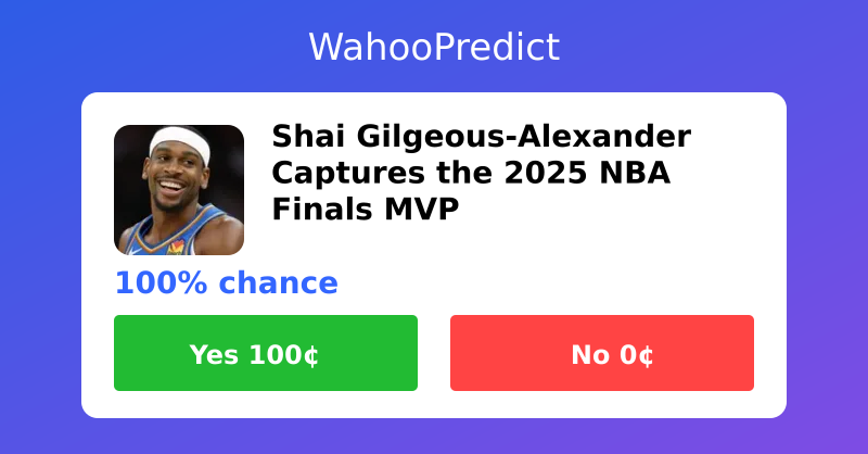 Shai Gilgeous‑Alexander Captures the 2025 NBA Finals MVP - Predict on ...